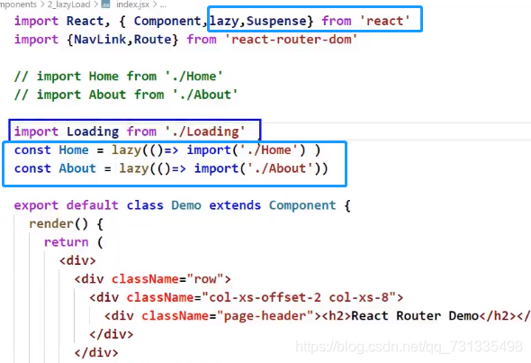 React 路由组件懒加载 使用lazy和suspense_react 懒加载会闪-CSDN博客