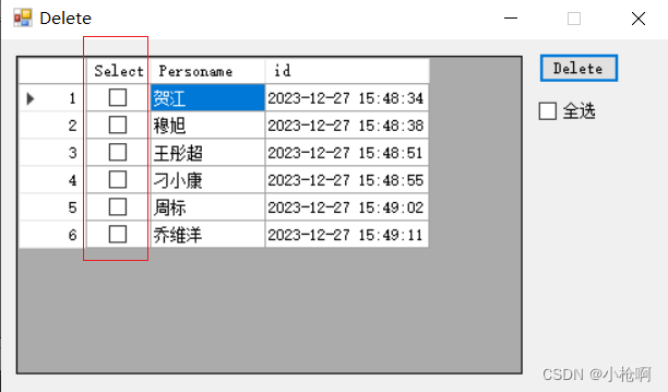 在DataGridView中增加一个选择框checkbox_c#添加选择框怎么设置可用 datagridviewcheckboxcolumn checkboxc-CSDN博客