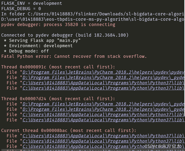 Fatal Python error: Cannot recover from stack overflow 解决_使用bs4解析大文本字符串报错fatal python error ...