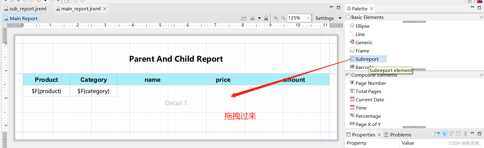 【JasperReports笔记04】如何使用Jasper Studio制作父子报表，并且通过Java + Parameters参数填充模板文件支持Android-CSDN博客
