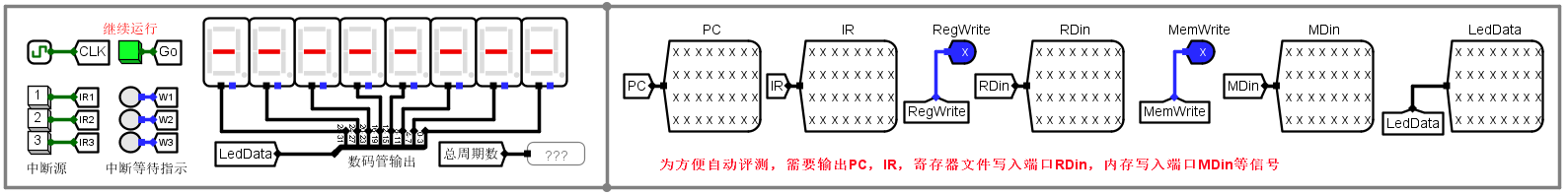 [Logisim 头歌实践教学平台]单周期CPU(24条指令) MIPS单周期CPU设计(24条指令)（HUST）《计算机硬件系统设计》---自己动手画CPU（计算机组成原理实验）_单周期 ...