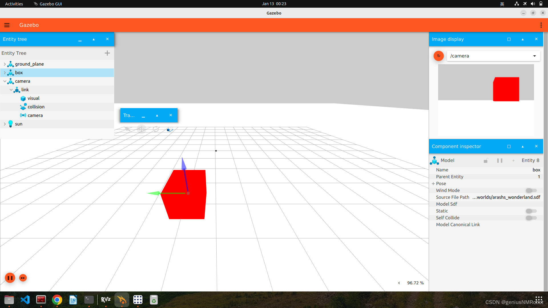 一个成功的camera案例：ros2+gazebo+摄像头_gazebo camera-CSDN博客