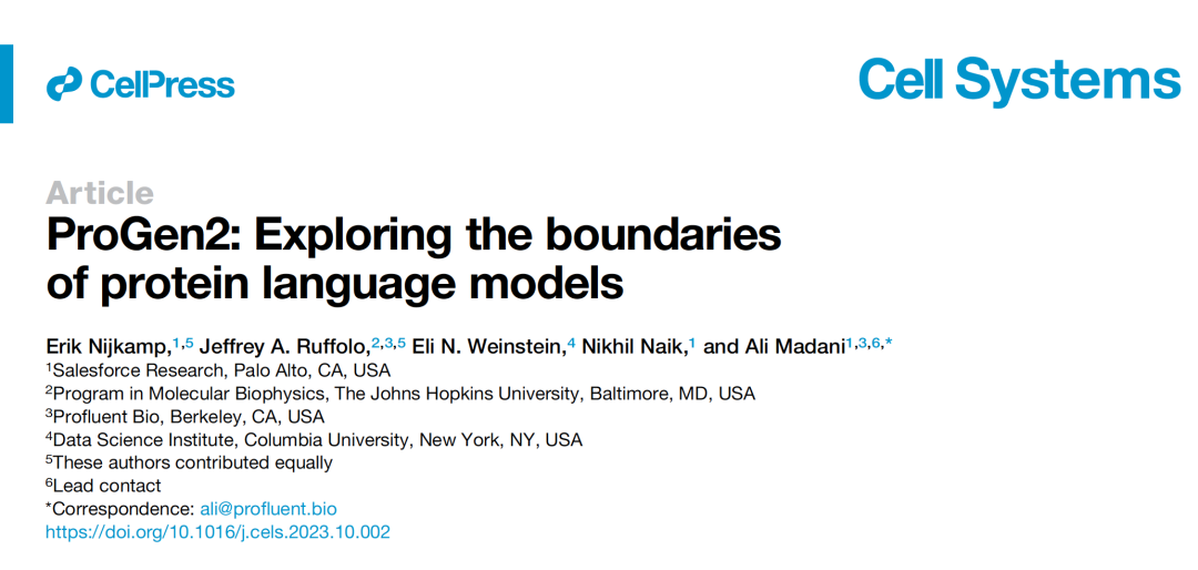 Cell Systems | 探索蛋白质语言模型的边界_progen2: exploring the boundaries of protein langu-CSDN博客