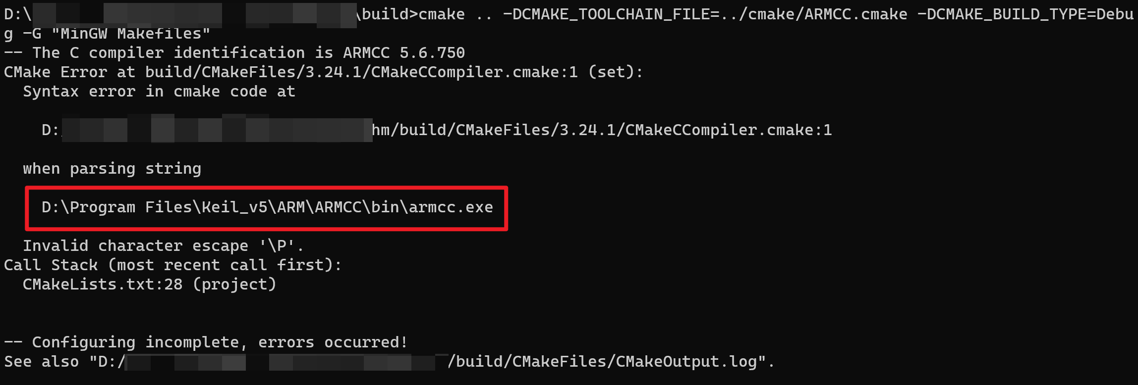 CMakeLists中目录含空格导致报警【Invalid character escape】的解决方案_invalid char escape-CSDN博客