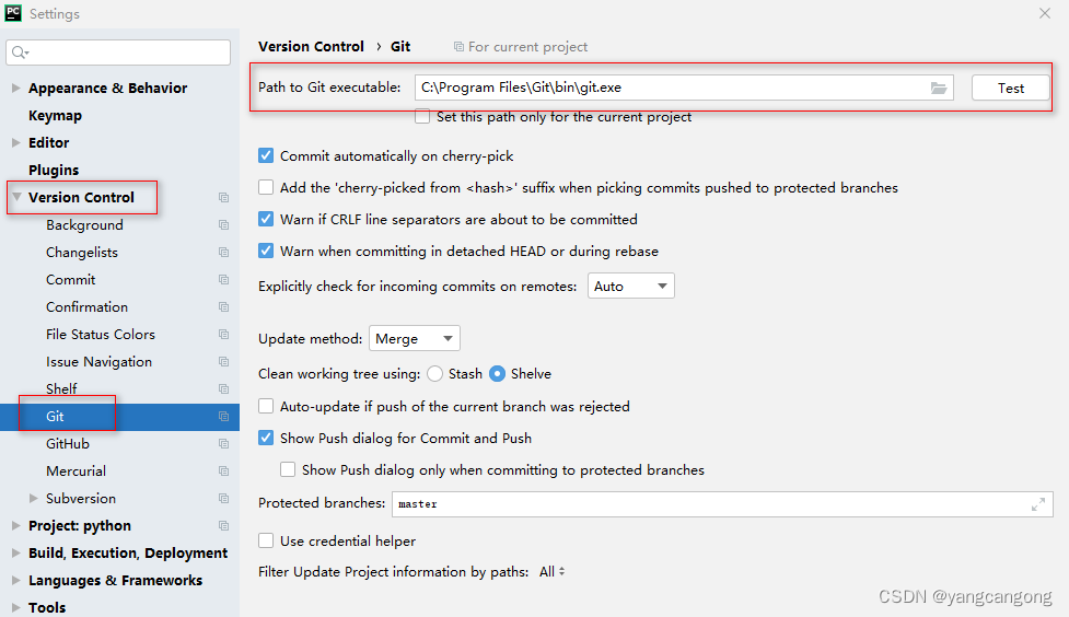 Python集成开发环境pycharm配置git的实现步骤_pycharm没有import into version control—-CSDN博客