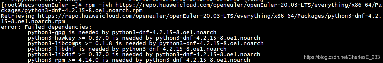 openEuler，误删/卸载系统自带的python3.7，导致yum、dnf命令不可用/无法使用的解决方法_dnf:找不到命令-CSDN博客