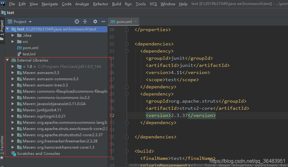 超详细讲解在IDEA中搭建Maven+Struts2项目的两种方式（web-app和默认）_idea maven 创建struts-CSDN博客