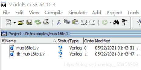 ModelSim SE-64 10.4的使用及书本121页个人实验_mmodelsimse10.4-CSDN博客