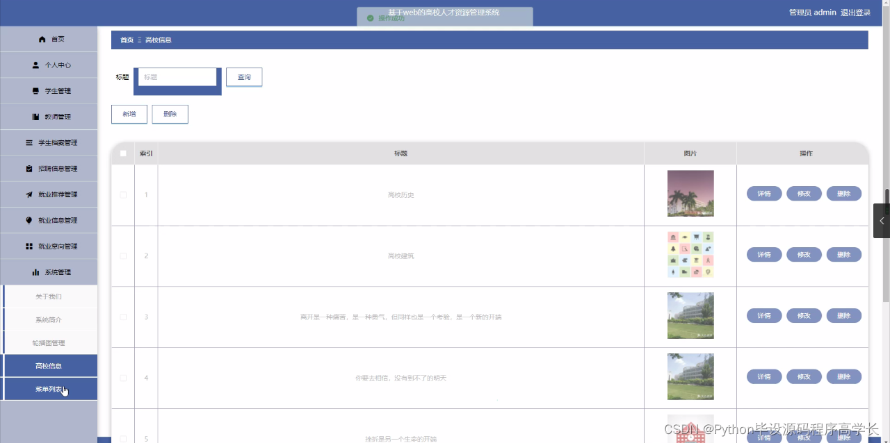 python毕设基于web的高校人才资源管理系统jm5zs（django+mysql5.7+文档）-CSDN博客