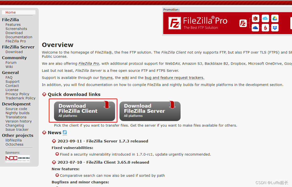 使用FileZilla连接本地和服务器进行文件传输_filezilla server interface-CSDN博客