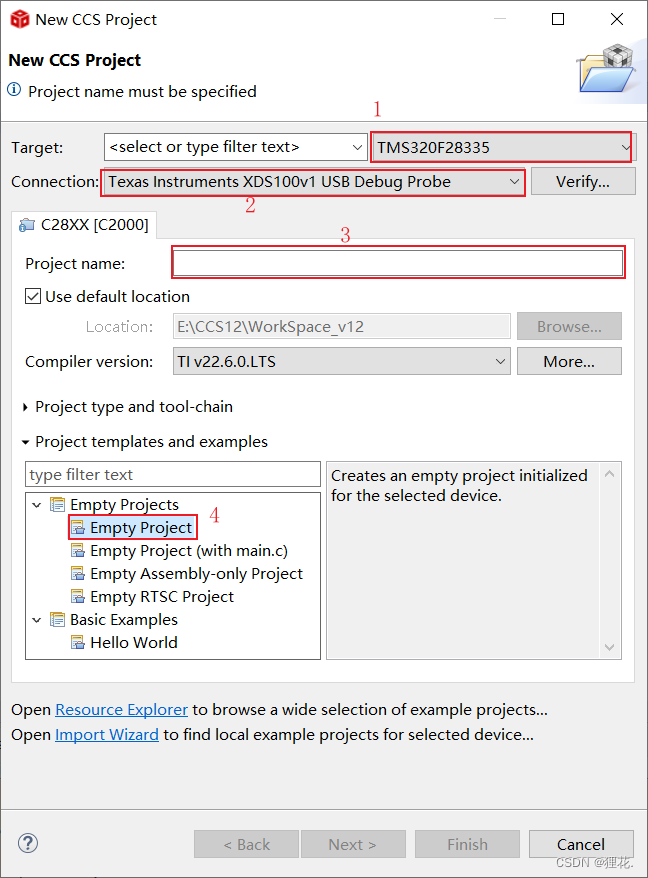 使用CCS软件为DSP28335创建工程_ccs中文件夹中怎么见main.c文件-CSDN博客
