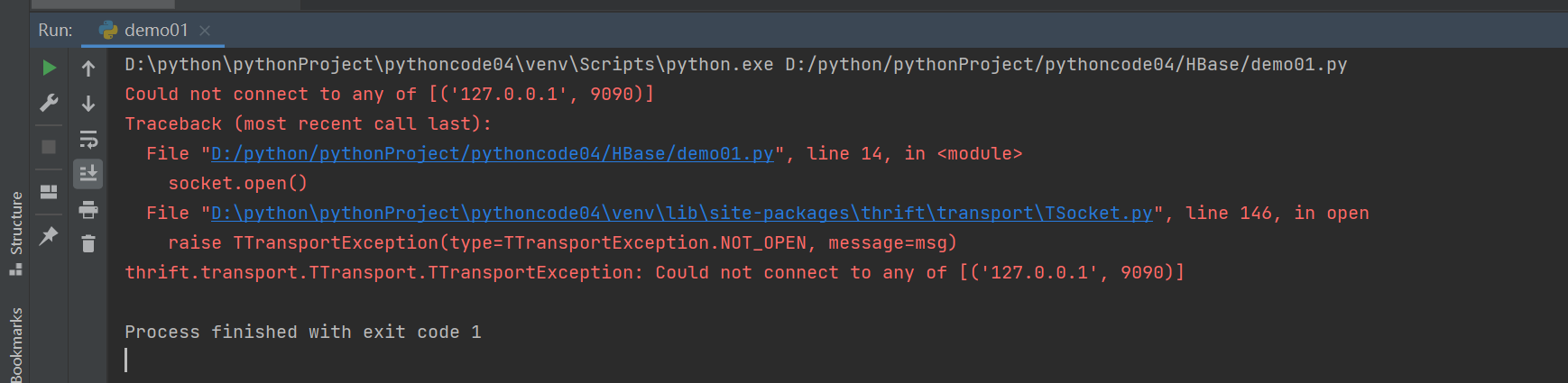 PyCharm远程连接HBase_pycharm安装hbase-CSDN博客