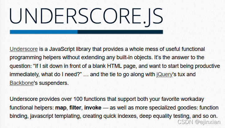 Underscore js是一个JavaScript实用库_unders js-CSDN博客