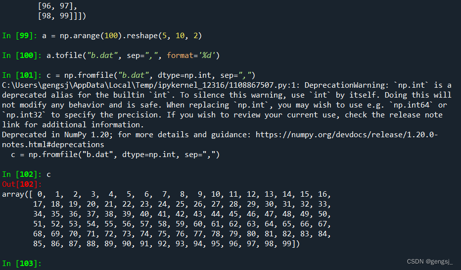 Python数据分析与展示 第一章 Numpy数据存取和函数nptofile Csdn博客