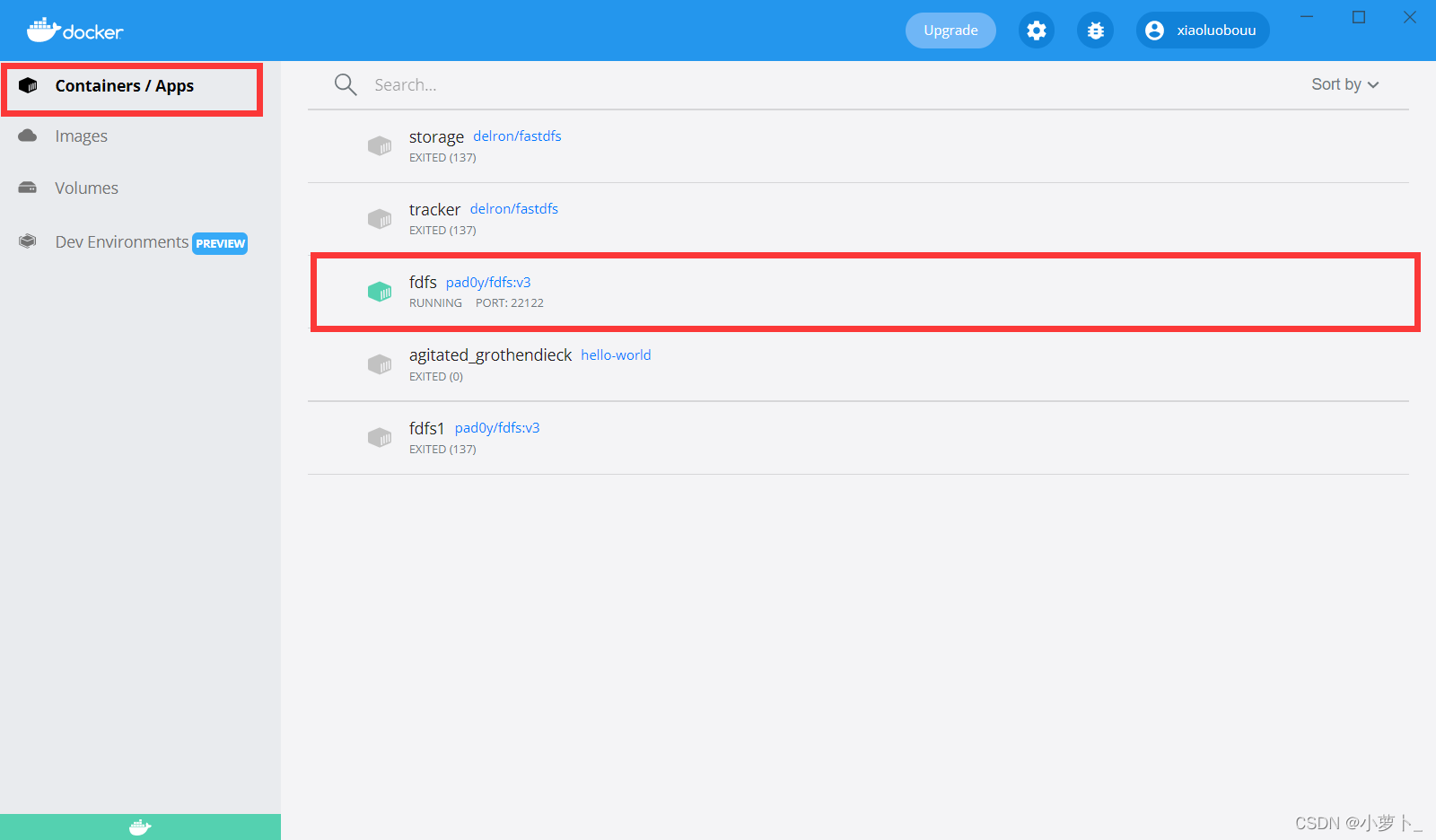 【Django项目天天生鲜】安装Docker Desktop和FastDFS（和python交互还是失败了，有人遇到跟我一样的问题吗？）_windows10 docker desktop ...