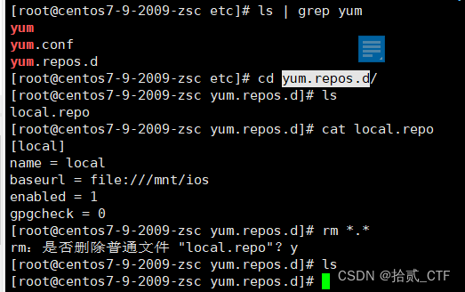 【Linux_Cent OS】yum错误:failure: repodata/repomd.xml from local: [Errno 256] No more mirrors to try ...