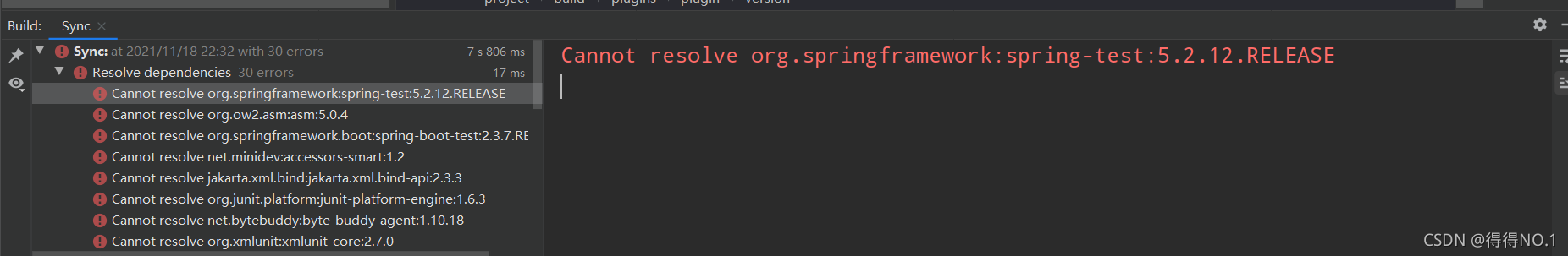 Cannot resolve org.springframework:spring-test:5.2.12.RELEASE-CSDN博客