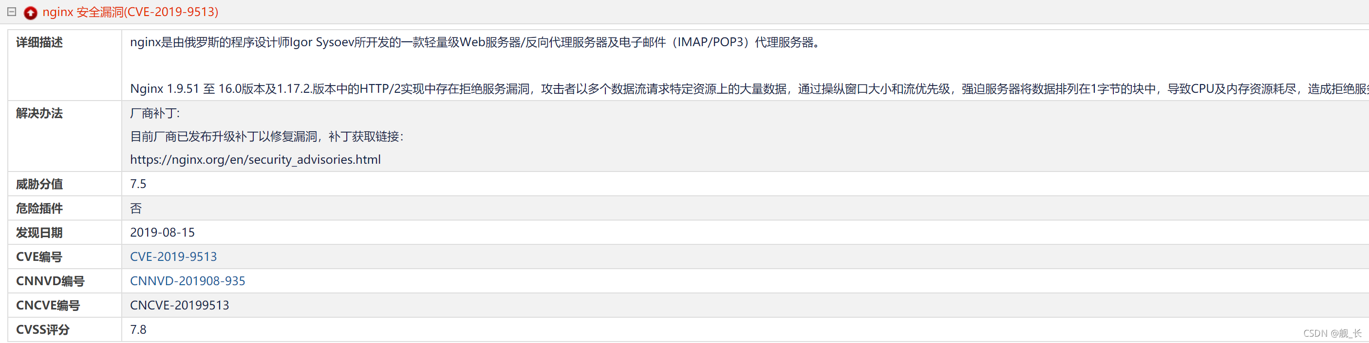 nginx漏洞_cve-2019-9513-CSDN博客
