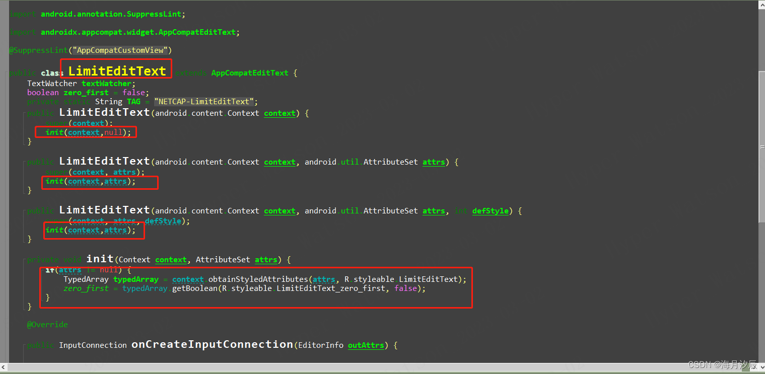 2023-03-02 Android app android studio在布局文件xml添加自定义属性，然后解析的过程，需求是限制某个EditText 输入的首个字母不能是0_android ...