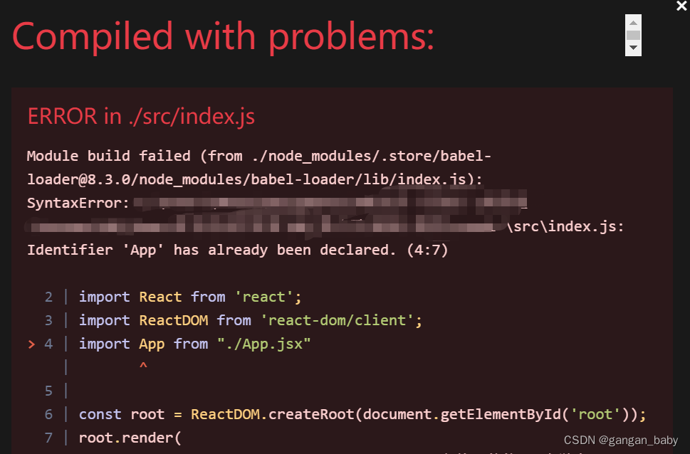 使用Ant Design库练习React，报错bundle.js:10 Uncaught Error: Module build failed (from ./node_modules/-CSDN博客