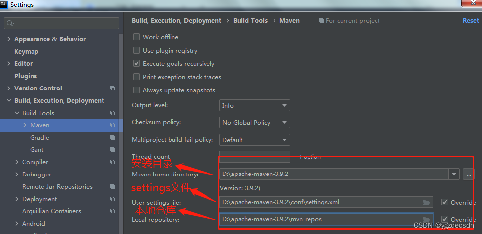 maven安装配置本地仓库，idea配置maven，解决plugins文件爆红_idea maven plugins-CSDN博客