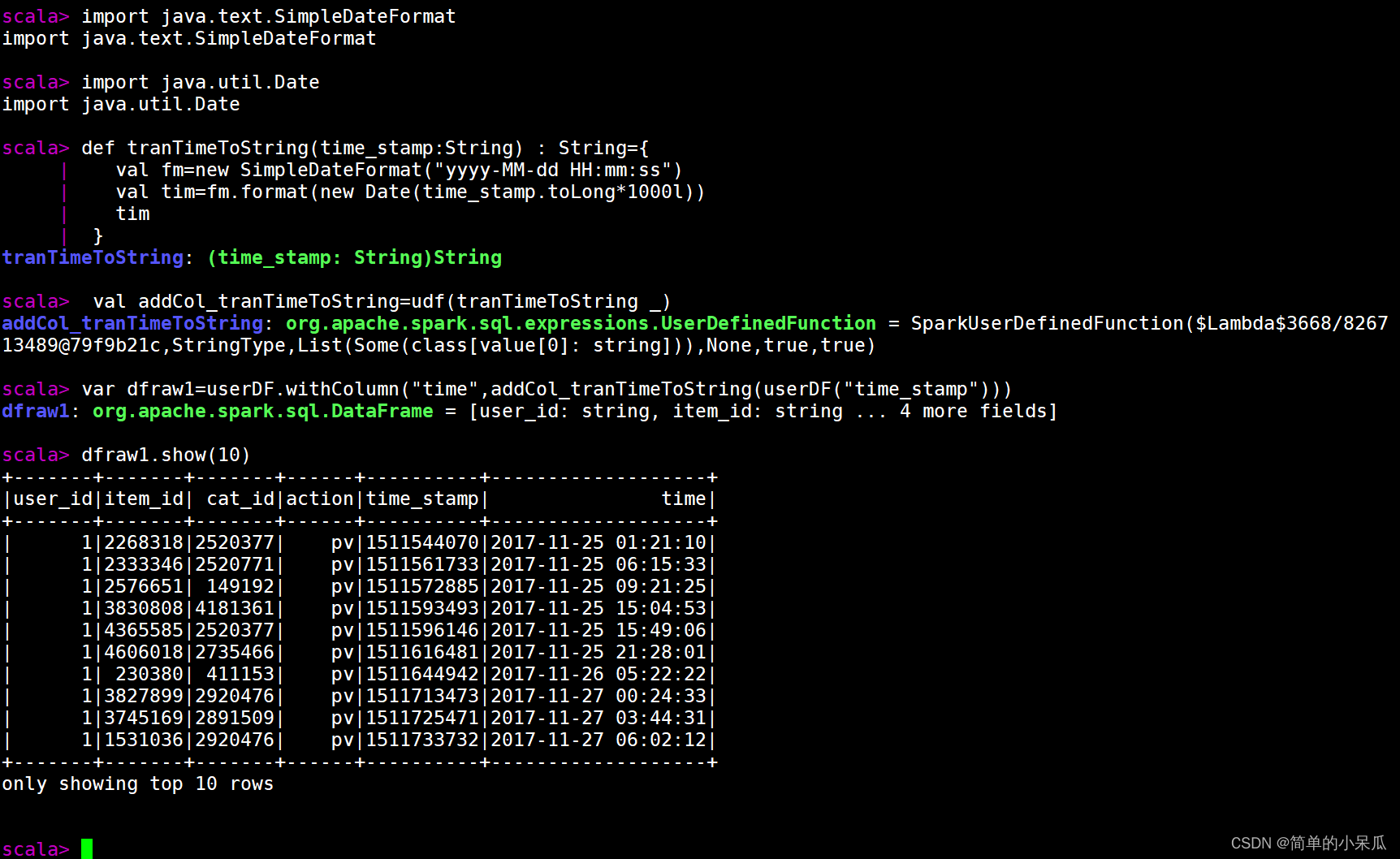 基于spark的淘宝用户行为数据分析及其可视化研究基于spark的淘宝数据分析 Csdn博客
