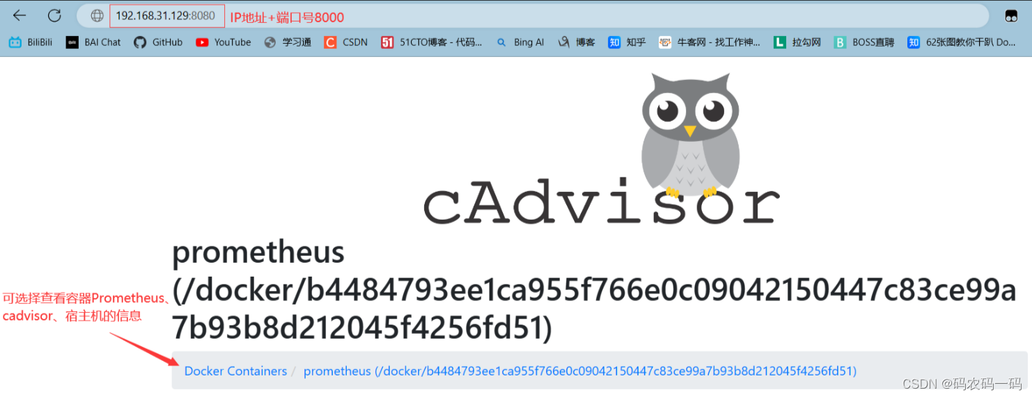 docker学习笔记（六）Prometheus+cAdvisor搭建容器监控_prometheus cadvisor-CSDN博客