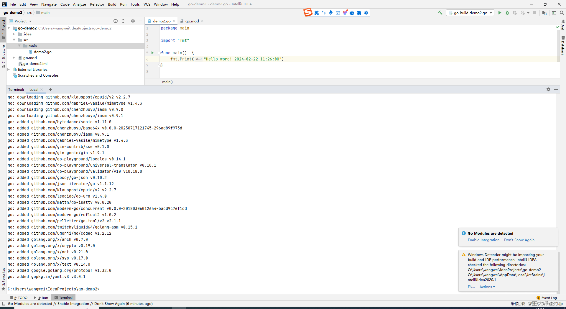 golang学习3，golang 项目中配置gin的web框架-CSDN博客