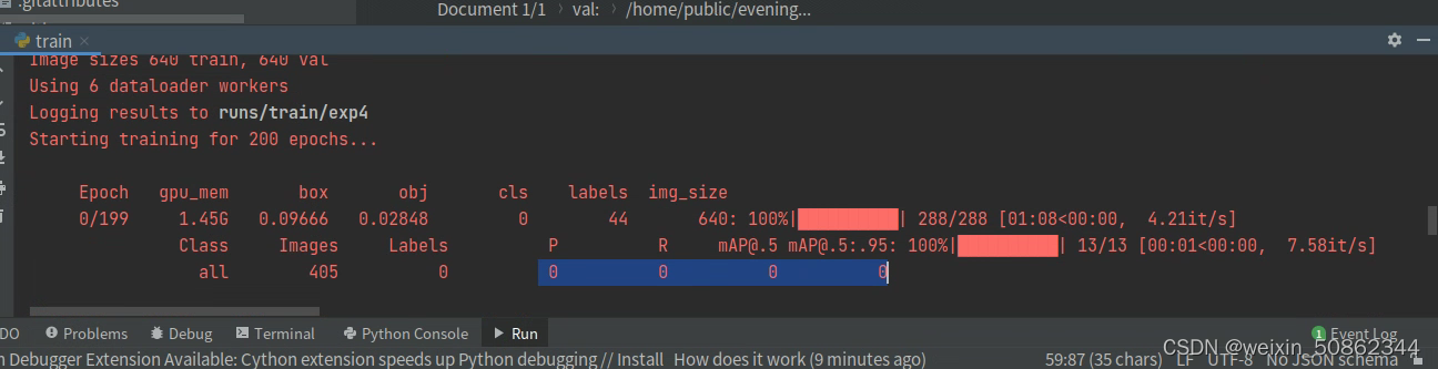 跑yolov5又出啥问题了（1）p，r，map全部为0_yolov5训练map为0-CSDN博客