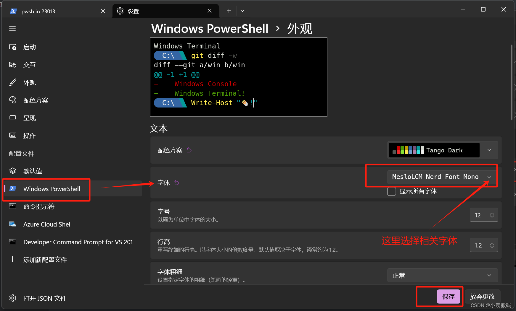 WindowsPowerShell中设置Nerd字体_powershell字体设置-CSDN博客