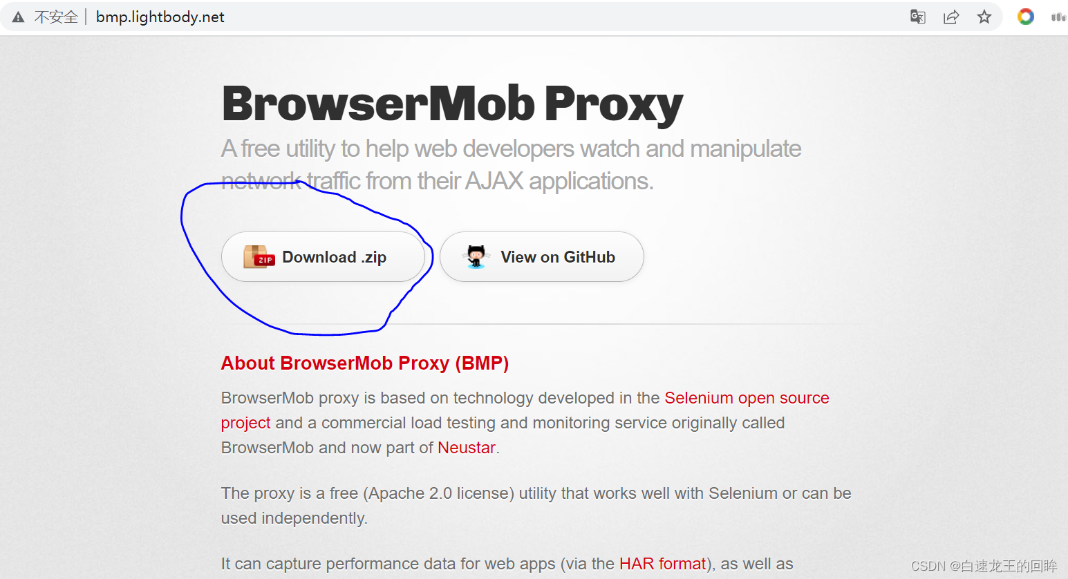 【selenium自动化过程中的api抓包】browsermobproxy的安装和配置-CSDN博客