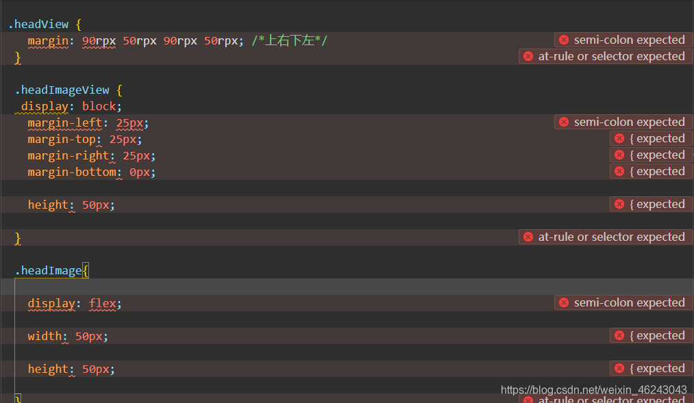 小程序样式出现 semi-colon expected的解决方案-CSDN博客