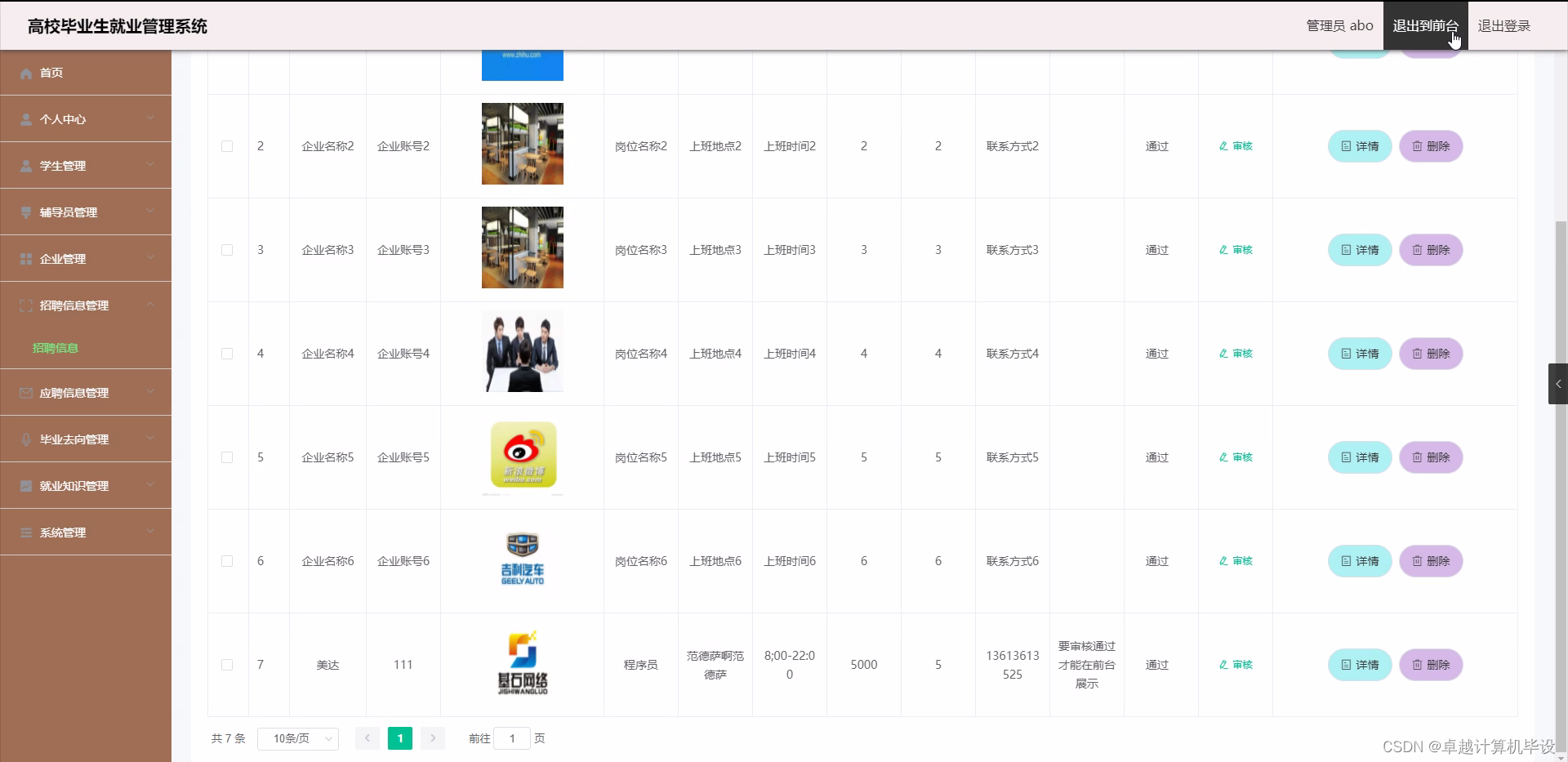 开题报告 Springboot高校毕业生就业管理系统4447x计算机毕业设计基于springboot的毕业生就业管理系统的设计与实现理论意义和显示意义 Csdn博客