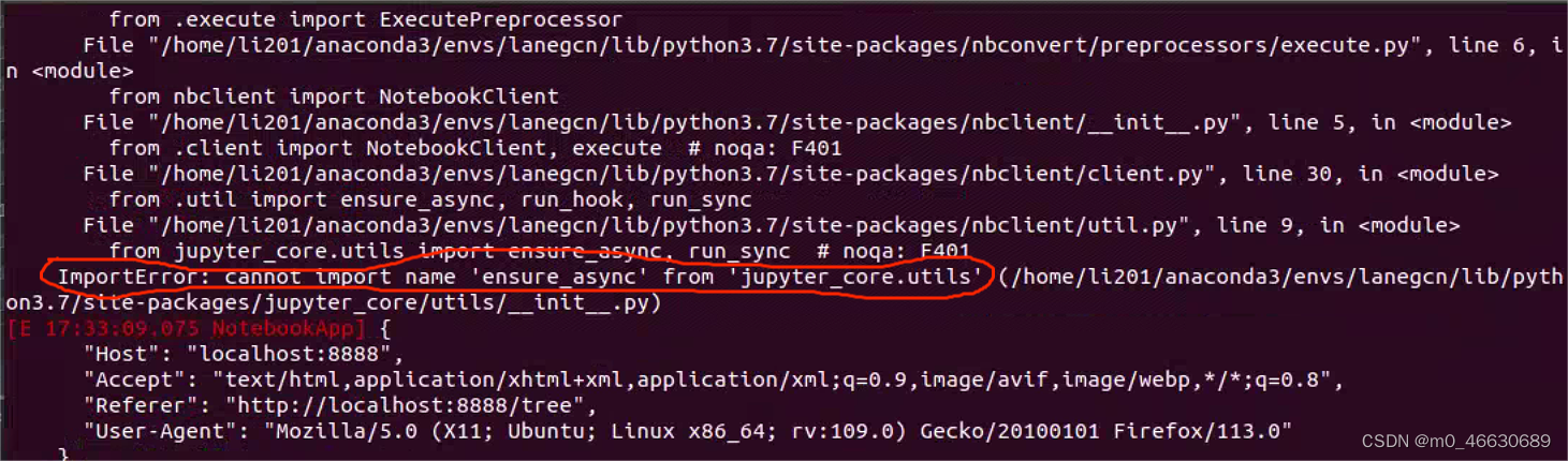 Linux下jupyter创建python文件报出“500 : Internal Server Error”错误。（待解决）_jupyter 为什么新建文件夹就显示500 : internal ...