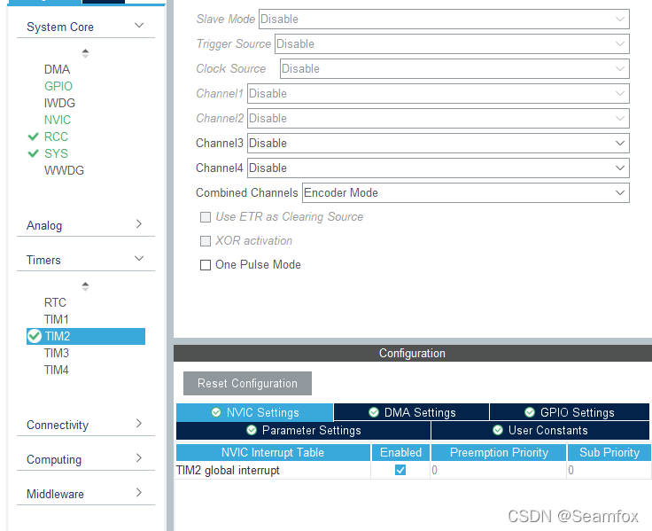 HAL库驱动EC11 利用STM32encode解码 编码器中断_hal库stm32+ec11-CSDN博客