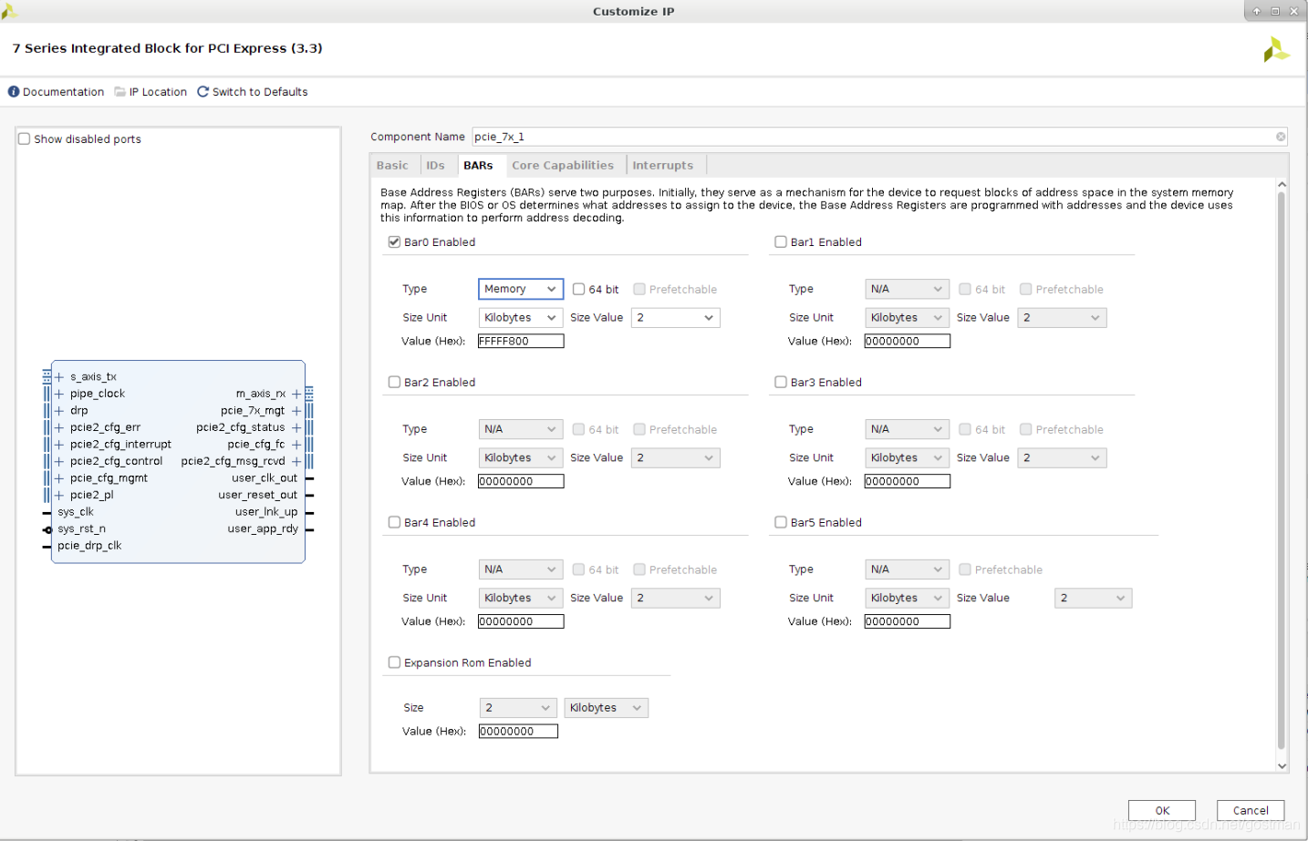 PCIE学习笔记（四）Xilinx FPGA PCI Express 硬核配置_pcie block location-CSDN博客