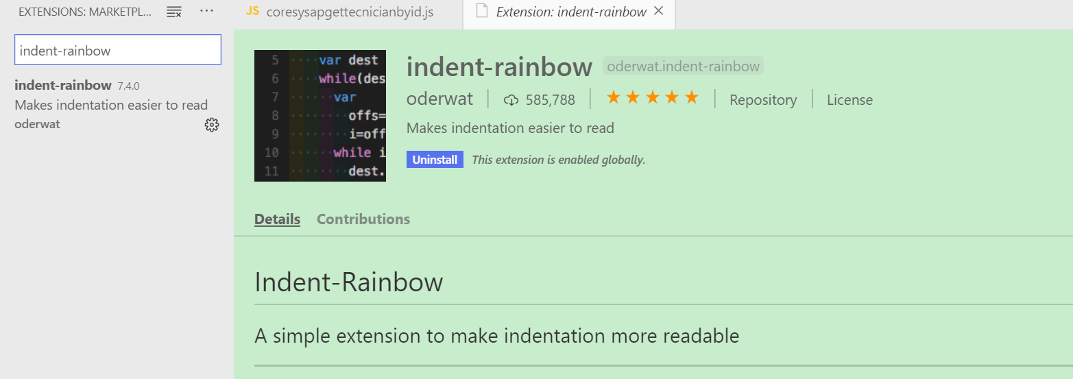 介绍一个非常实用的Visual Studio Code扩展 - indent-rainbow-CSDN博客