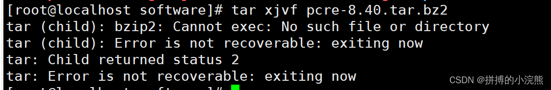 tar.bz2后缀解压报错tar: Error is not recoverable: exiting now_centos解压bz2文件报错-CSDN博客
