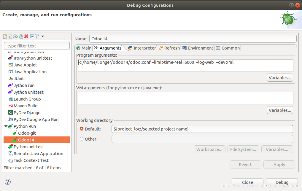 Odoo14介绍2：配置Odoo14+Eclipse+PyDev开发环境_win10搭建ubuntu odoo14开发环境-CSDN博客
