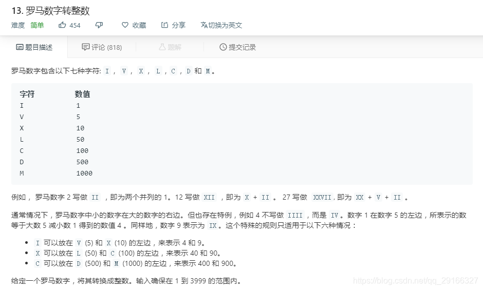 Leetcode刷题之旅(简单 4): 罗马数字转整数resultobjectromantointmcmxciv Csdn博客