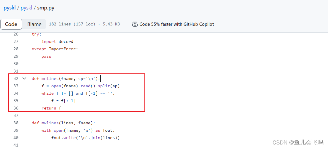 详细解释def mrlines(fname, sp=‘\n‘):-CSDN博客