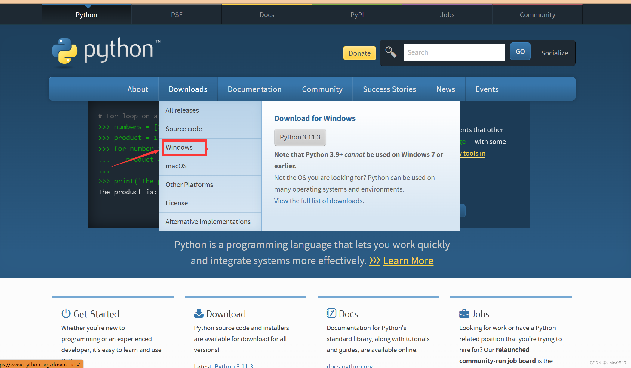 Windows下载安装python（详细步骤图示）windows下载python Csdn博客 