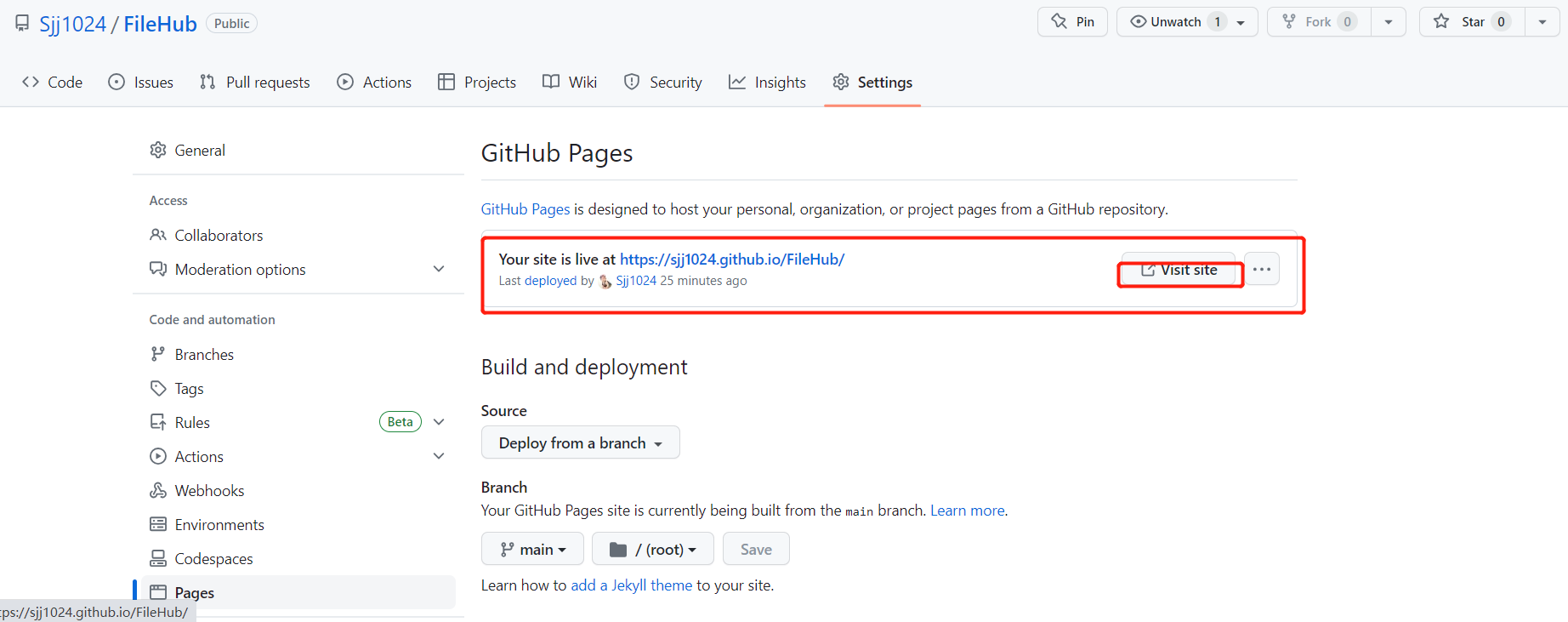使用github发布一个gitpage页面，当做自己的一个静态网站-CSDN博客