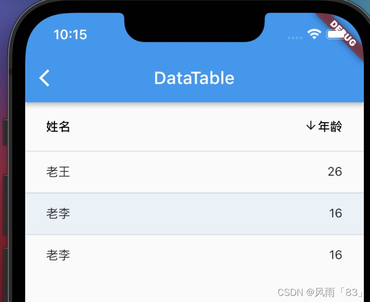 10、 Flutter Widgets 之 DataTable表格数据_sortcolumnindex-CSDN博客