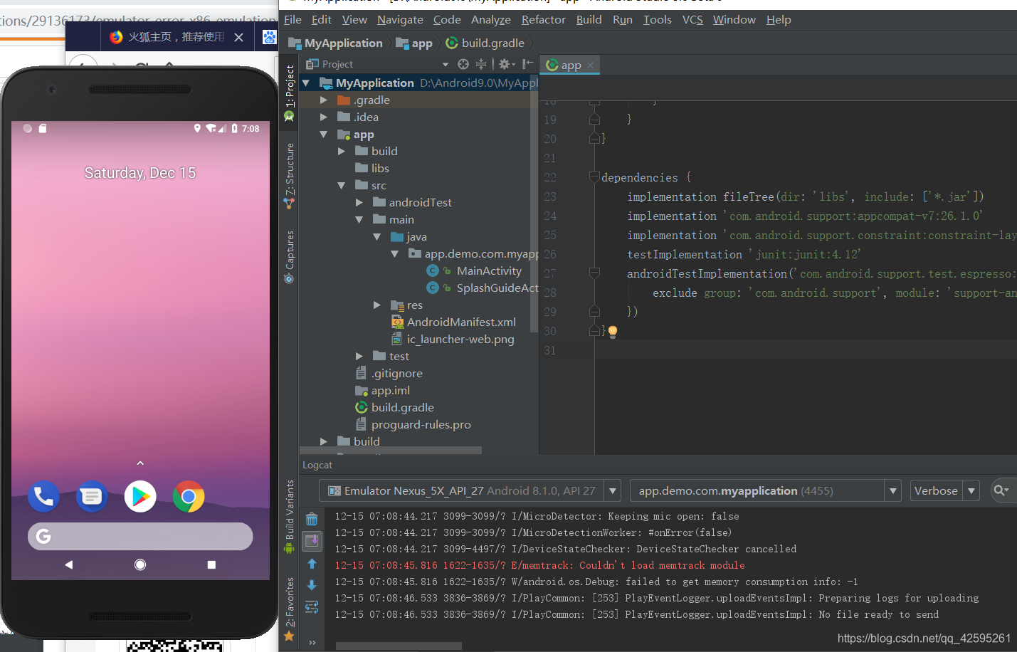 android studio 启动不了模拟器报emulator: ERROR: x86 emulation currently requires hardware acceleration ...