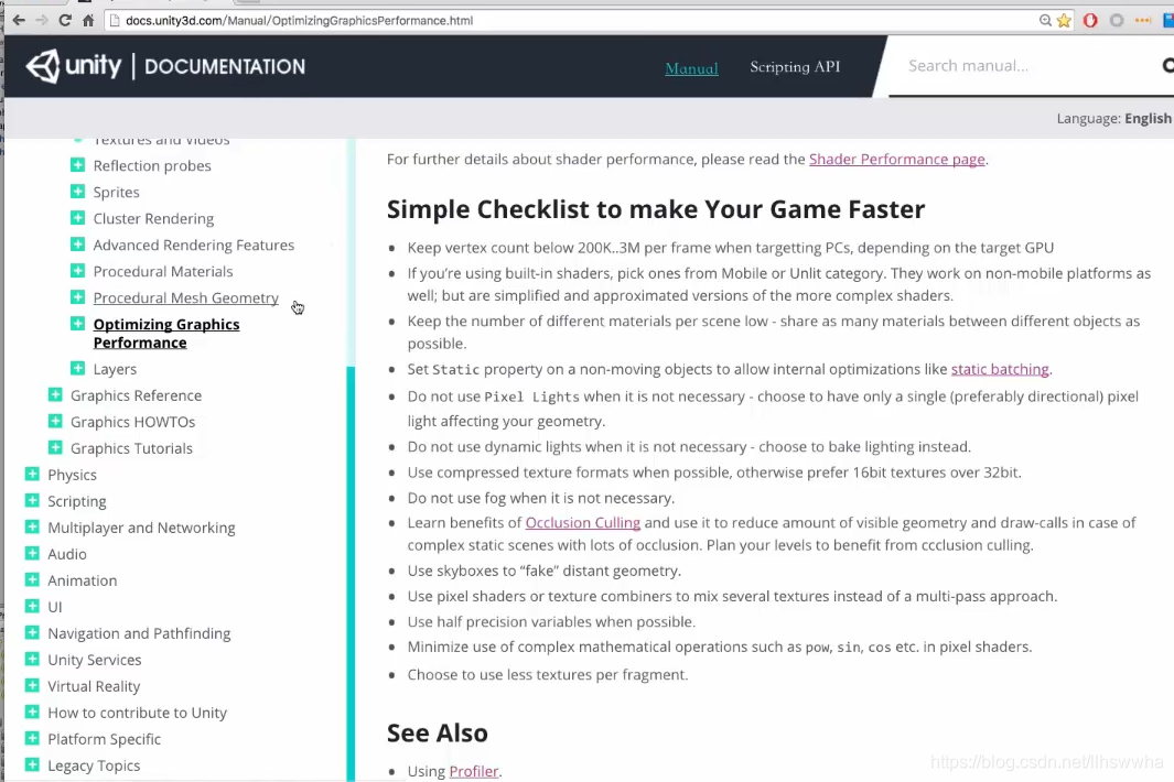 【视频教程_unity游戏性能优化】笔记(2)[210316周二]_unity tris 327k-CSDN博客