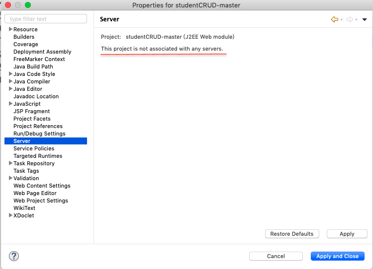 eclipse中Tomcat version 9.0 only supports J2EE 1.2, 1.3, 1.4, and Java EE 5, 6, 7, and 8 Web ...