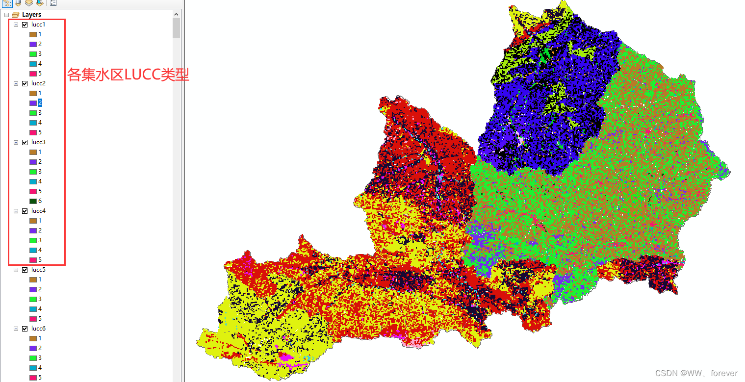 【ArcGIS】基于DEM/LUCC等数据统计得到各集水区流域特征_lucc数据-CSDN博客