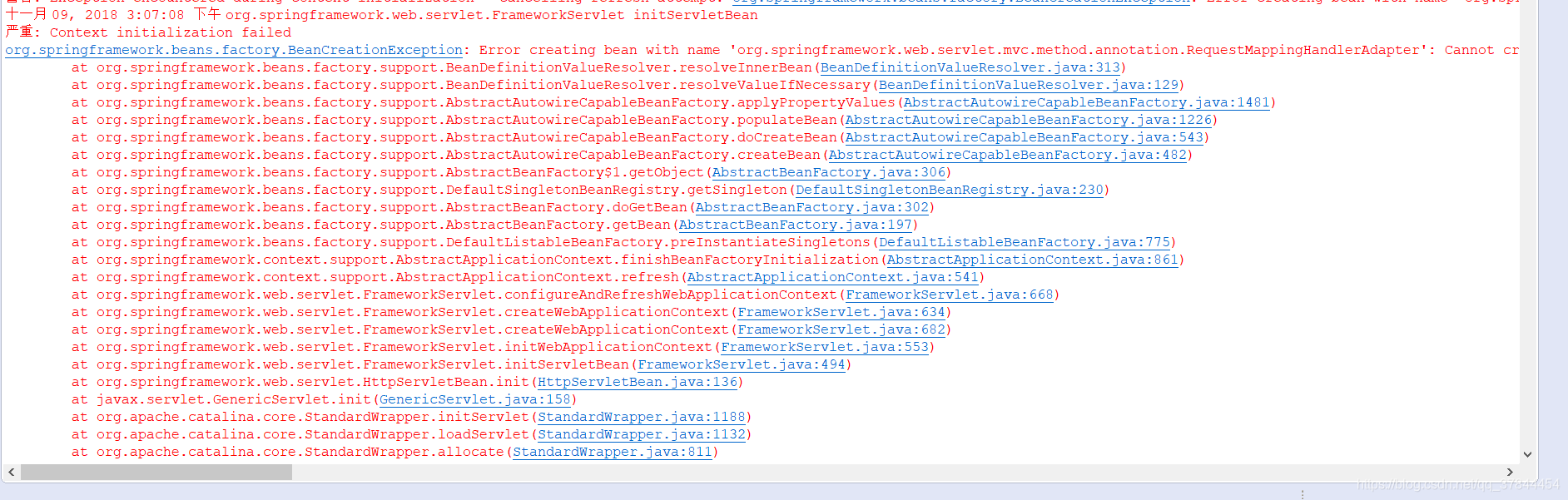 springmvc之JSR303验证出现：警告: Exception encountered during context initialization - cancelling ...