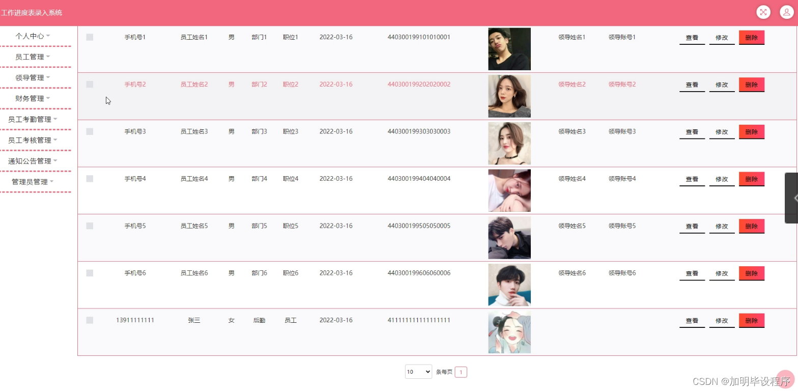 工作进度表录入系统(JSP+java+springmvc+mysql+MyBatis)_java 实现表格信息录入和呈现 bs架构-CSDN博客